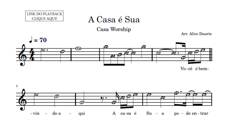 A Casa é Sua – Partitura para Instrumentos em Sib