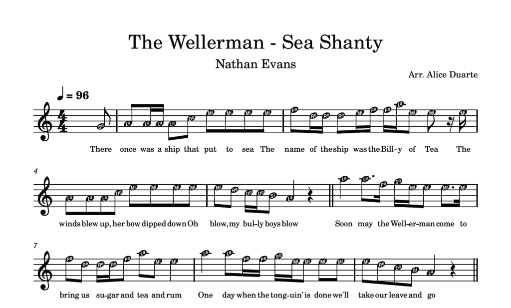 The Wellerman – Partitura para Sax Alto - (Nathan Evans)